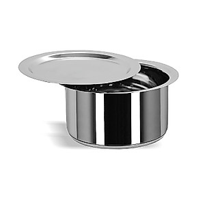 Stainless Steel Milk Pot/Tope with Lid, 6 L, 1 Piece (Silver)