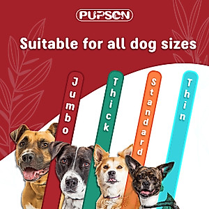PUPSON 6" Bully Sticks for Dogs, 100% Natural Beef Pizzle Chews, Grass-Fed, Non-GMO, Grain-Free, Long-Lasting Dog Treats for Medium & Large Dogs, Jumbo, 12 Pack