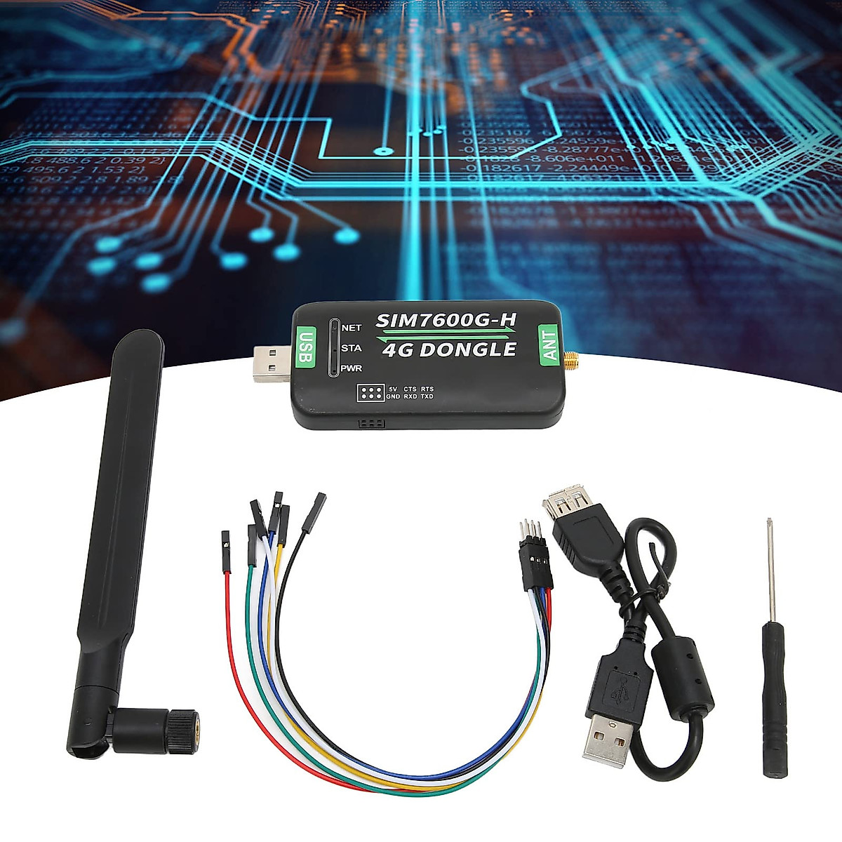 4G LTE USB WiFi Modem, LTE/4G 150 Mbps USB Mobile Module with SIM Card Slot, High Speed Portable Travel Hotspot Mini Router Supports USB, UART for PC, Industrial Computer