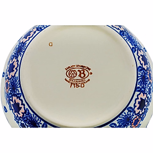 Polish Pottery 6½-inch Bowl (Winter's Thaw Theme) + Certificate of Authenticity