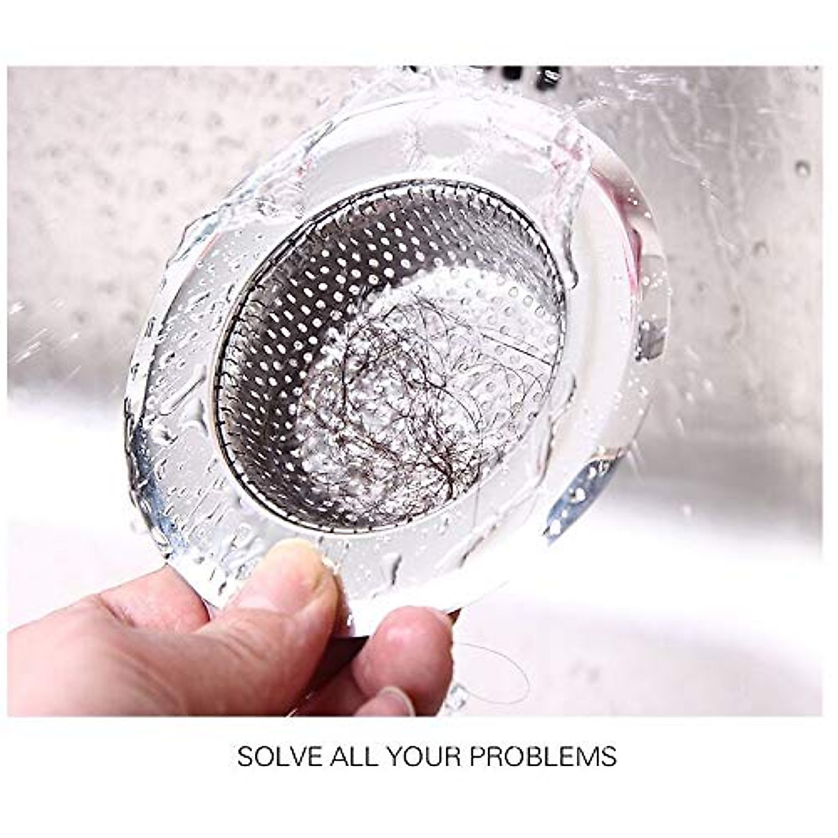 Hair Catcher Shower Drain(3 Pack), Bathtub Drain Cover, Sink Tub Drain Stopper, Sink Strainer for Kitchen and Bathroom, Hair Stopper for Bathtub Drain Cover Size from 2.13'' to 4.5''.