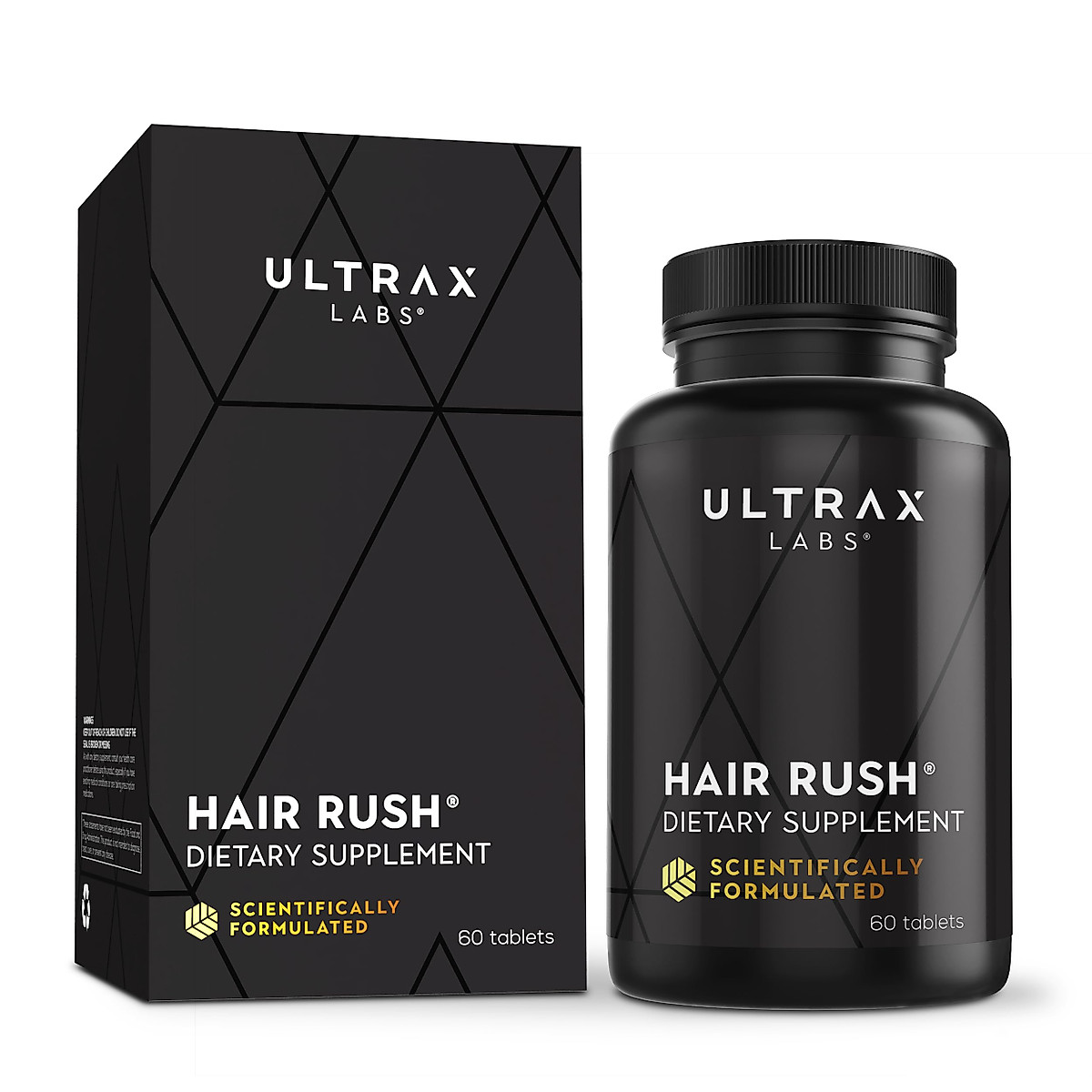 Ultrax Labs Hair Growth Supplements with Solubilized Keratin for Visibly Thicker and Stronger Hair, 23 Hair Vitamins, Science Backed Hair Growth Product - 1 Month Supply