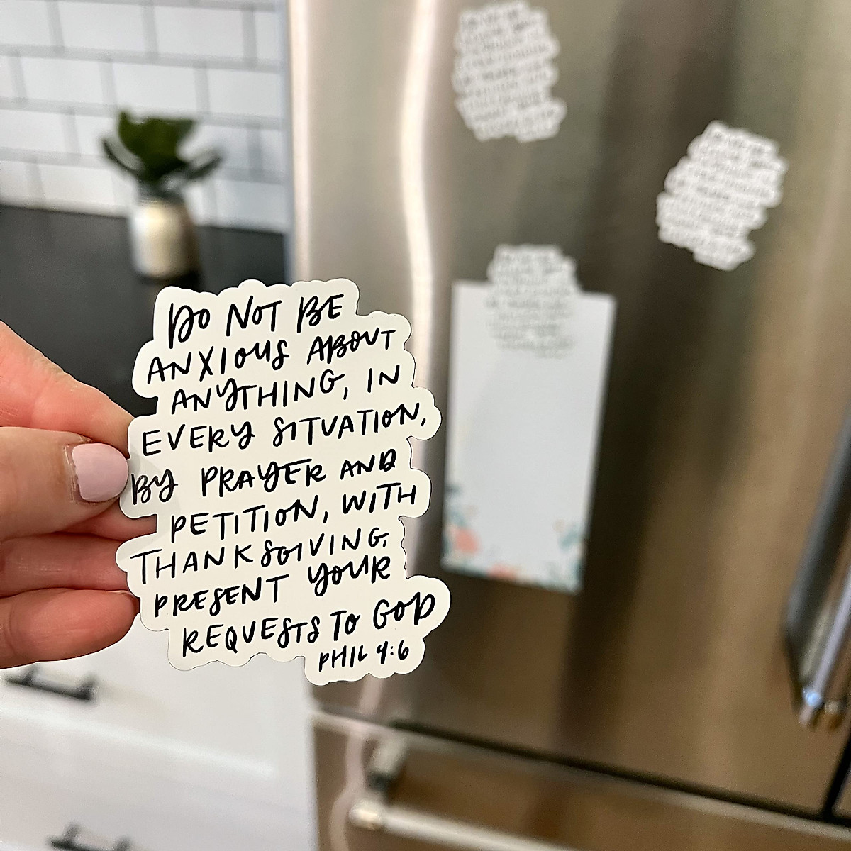 Swaygirls magnets | Philippians 4:6 refrigerator magnet | Christian magnets | Fridge magnets about faith, God, the Bible