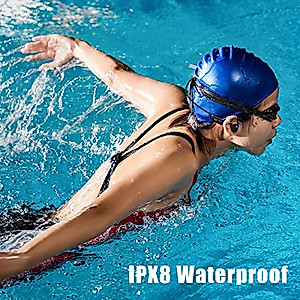 Ortizan Bone Conduction Headphones with LED Display, Open Ear Headphones Bluetooth 5.3 Sports Wireless Earphones with Built-in Mic IPX8 Waterproof for Swimming,Running, Cycling, Hiking(I6,Black)