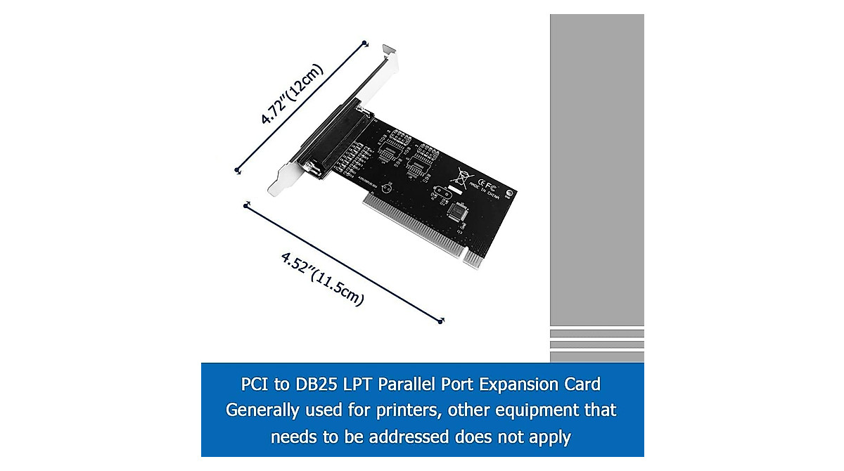 GODSHARK PCI to DB25 Parallel Port Card for Desktop Printers