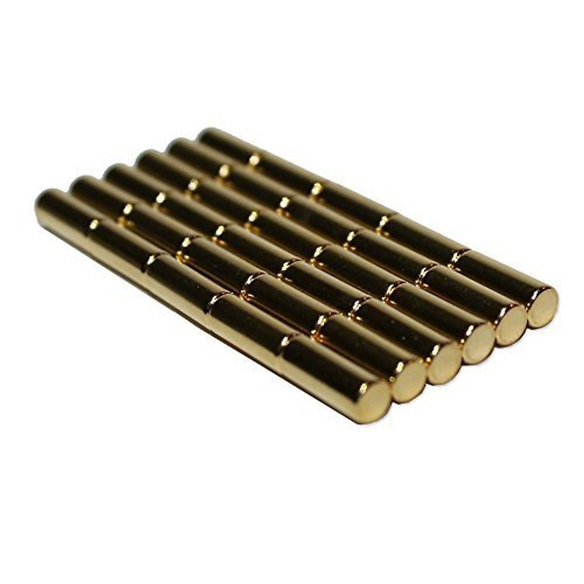 Metal Cylinder Magnets, 30 pcs Gold Magnetic Pins,Magnets for Building, Science, DIY, Refrigerator&Kitchen,Magnets Cabinet&Class,Perfect as Whiteboard, Locker or Fridge, Tiny Powerful Magnets for Maps