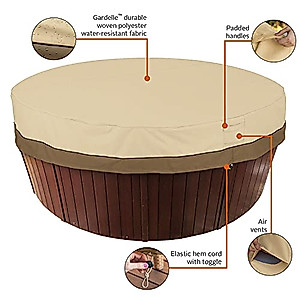 Classic Accessories Veranda Water-Resistant 84 Inch Round Hot Tub Cover, Patio Furniture Covers