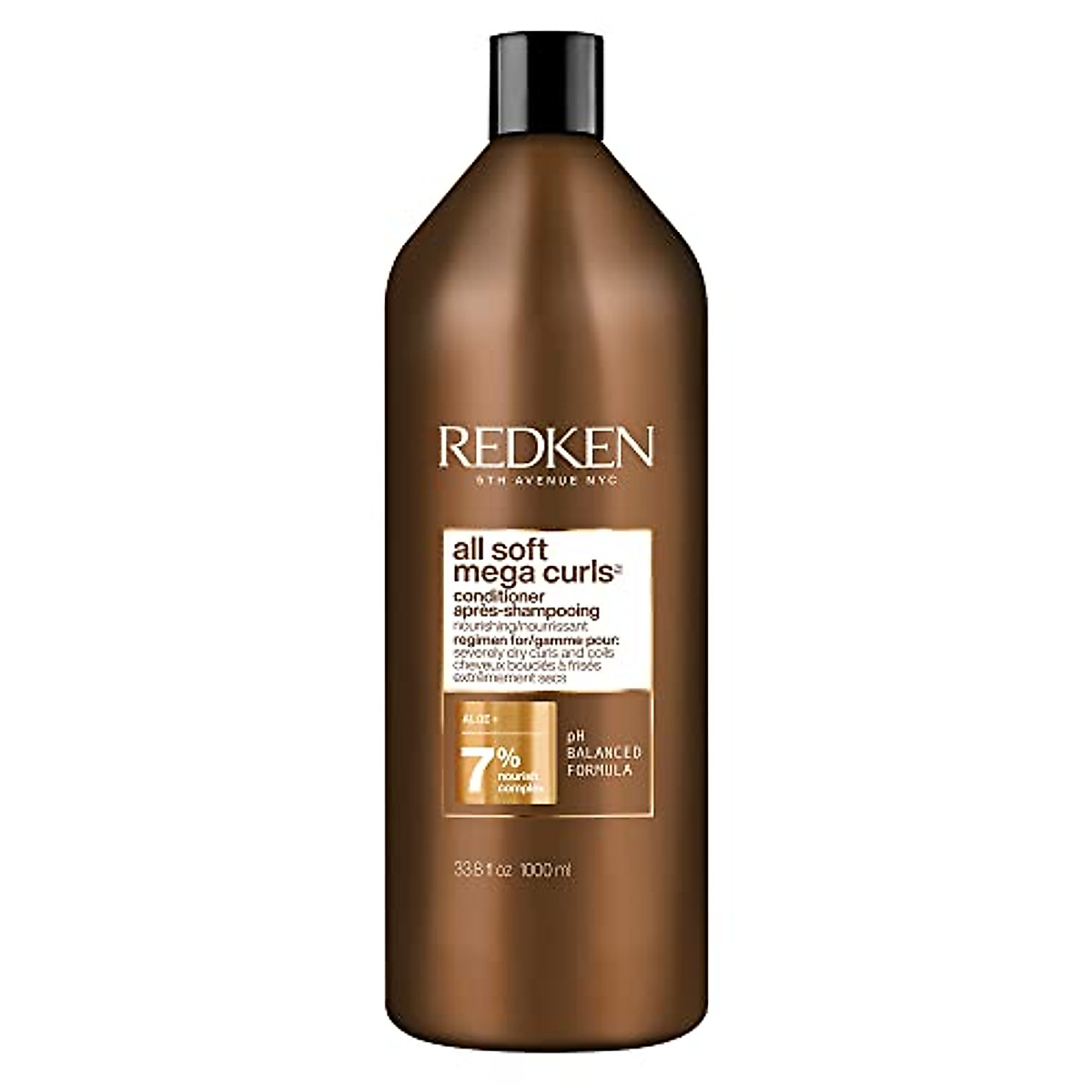 Redken All Soft Mega Curls Conditioner | For Extremely Dry Hair, Curly & Coily Hair | Nourishes & Softens | With Aloe Vera | 33.8 Fl Oz