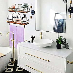 QEEIG Floating Shelves for Bathroom Bundle (Contains 2 Items)