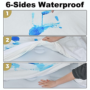 MATTSHIELD New Ultimate Bed Bug Defense 3-Piece Kit - California King Mattress Cover 100% Cotton + 2 Hypoallergenic Zippered Pillow Protectors - 6 Sides Waterproof Encasement