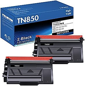 TN850 TN 850 High Yield Toner Cartridge 2 Pack Compatible Replacement for Brother TN850 TN-850 TN820 HL-L6200DW MFC-L5850DW L5900DW MFC-L5700DW HL-L5200DW MFC-L5900DW MFC-L6800DW Printer Black