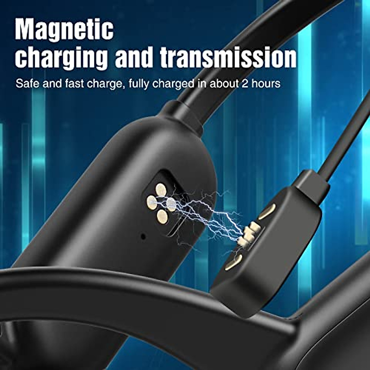 Bone Conduction Headphones, IPX8 Waterproof Headsets for Swimming, 8H Playtime, Open Ear Bluetooth Wireless Earphones with 8GB Flash Memory, for Running, Diving, Workout, Cycling