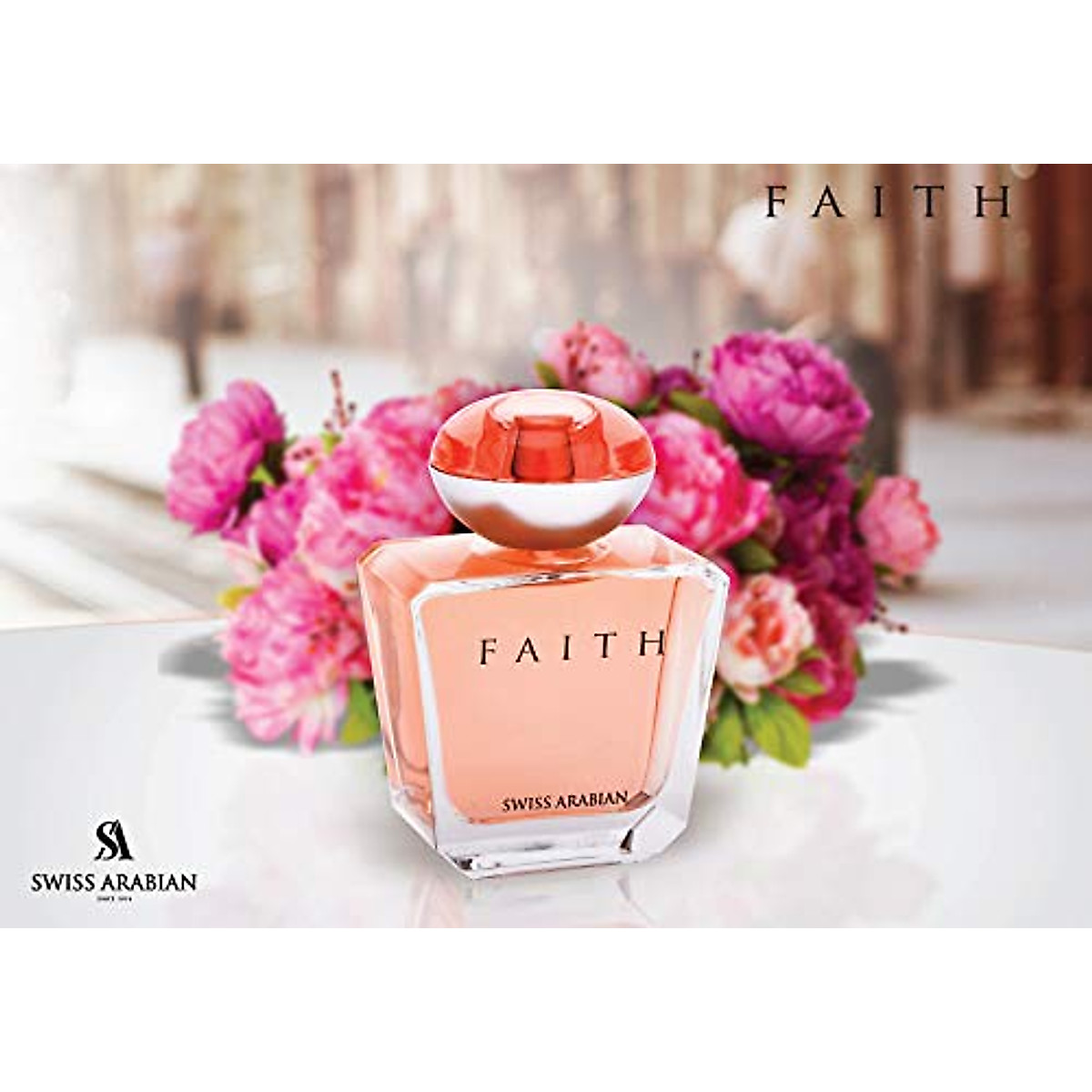 Faith, Eau De Parfum for Women 100mL | a Floral Perfume, Fruity Heart with a Sultry Coconut and Sandalwood Base | by Fragrance Artisan Swiss Arabian | EDP Spray
