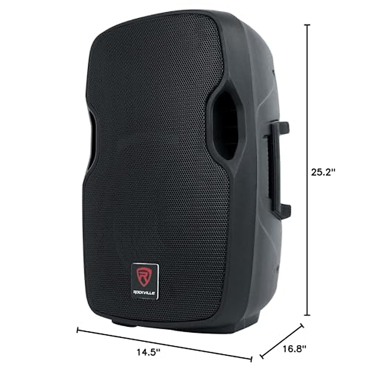 Rockville BPA12 12" Professional Powered Active 600w DJ PA Speaker w Bluetooth