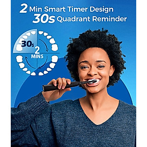 TEETHEORY Sonic Electric Toothbrushes for Adults and Kids, 8 Brush Heads Electric Toothbrush with 40000 VPM Deep Clean 5 Modes, Rechargeable Toothbrushes Fast Charge 4 Hours Last 30 Days