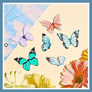 24 Pieces Butterfly Magnetic Bookmarks Magnet Page Markers Foldable Butterfly Page Clip Cute Book Marks for Kids, Students Reading, Office Stationery Supplies, Presents