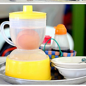 Half Boiled Egg Maker , Half Boil Egg Cooker , Original Malaysian Half Boiled Egg Maker , Half Soft Boiled Egg Maker Boiler Cooker, YELLOW