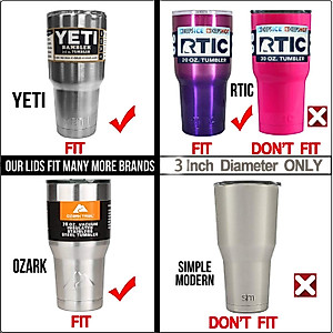 2 SPILL PROOF 20 oz - Sliding Lids for Yeti & Old NO LEAK & Splash Proof & Sealed Replacement Silicon Slider Locking Closure, Fit Ozark, Open/Close, Straw Friendly