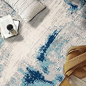 Rugshop Sky Collection Whimsical Abstract Area Rug 3'3" x 5' Blue