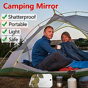 Shatterproof shower mirror fogless for shaving mirror (Larger,11"x8") Small Wall Hanging Camp Vanity Mirror,Unbreakable Plexiglass Makeup travel camping mirrors,men fog free handheld,Outdoor Showers