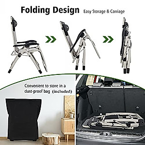 Goplus Folding Zero Gravity Chair, Adjustable Padded Lounge Recliner with Removable Head Pillow, Great for Outdoor Pool Yard, 660 lbs Weight Capacity, Pack of 2