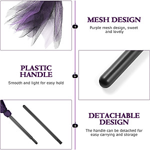 FOMIYES 2Pcs Halloween Witch Broom Net Yarn Witch Broom Kids Cosplay Broomstick for Halloween Costume Party Haunted House Masquerade Show Prop Supplies