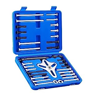 Orion Motor Tech Harmonic Balancer Puller Kit, Power Steering Pulley Puller Installer Tool Set, Automotive Steering Wheel Puller Tool Kit, Flange Type Gear and Crank Puller Set