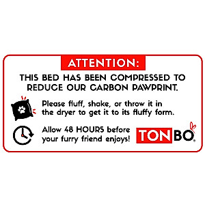 TONBO Soft Plush Small Cute and Cozy Nature Dog Cat Bed, Washer and Dryer Friendly (Mushroom)