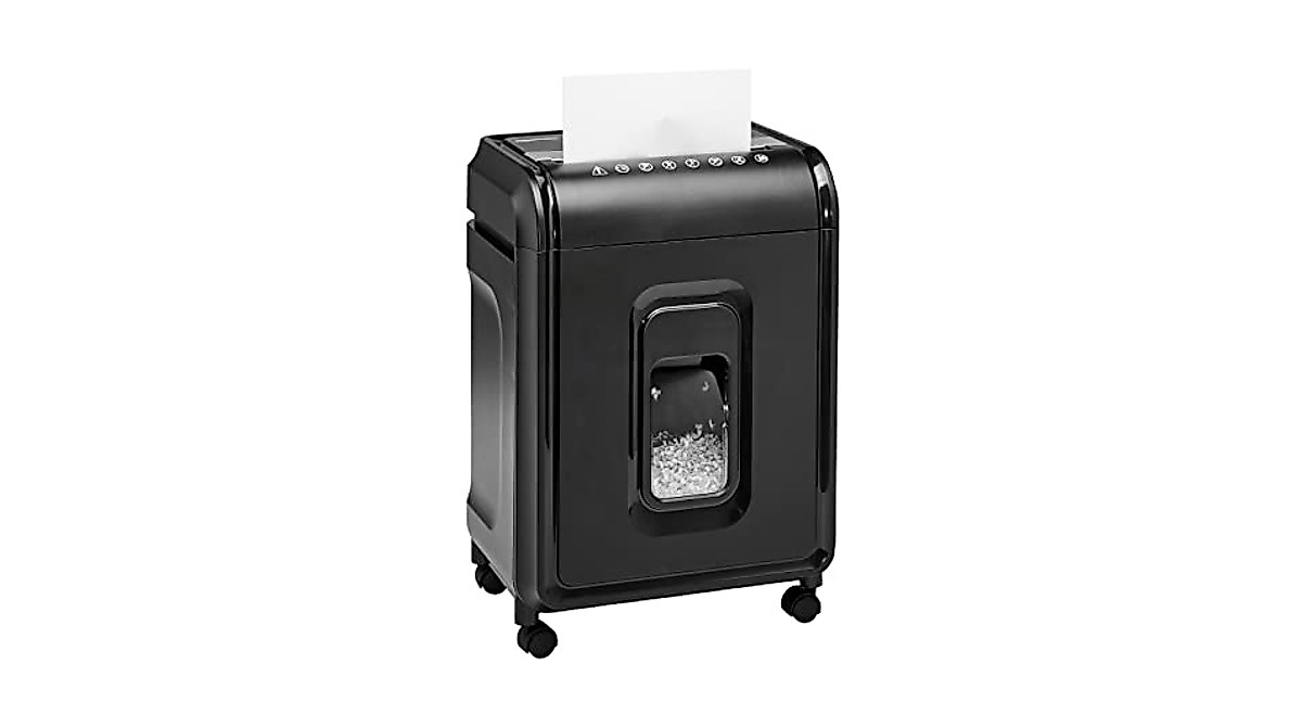 Amazon Basics 12-Sheet Micro-Cut Shredder for Secure Document Disposal