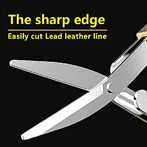 Folding scissors, travel scissors，small scissors，mini scissors,stainless steel telescopic cutter, paper cutting manual DIY scissors (gold)