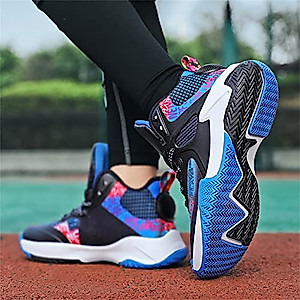 DAYUMKOU Boys Basketball Shoes Tennis Sneakers for Kids Girls Durable Lightweight Breathable Walking Running Sports Shoes