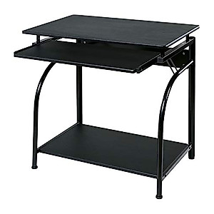 OneSpace Stanton Computer Desk with Pullout Keyboard Tray, Black