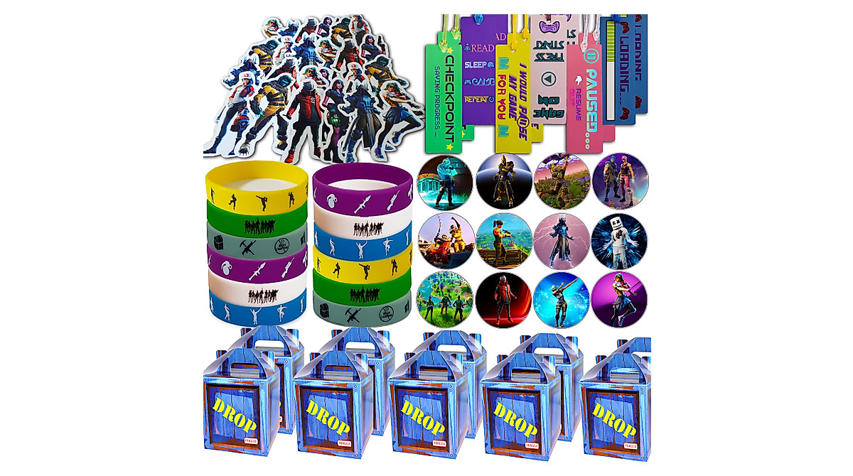 Gaming Party Supplies Set - 72 Pack for Fun Celebrations