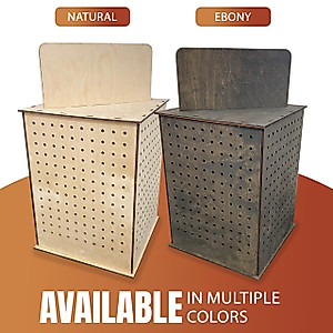 TORCHED DISPLAYS Rotating Display Stand – 22.5 x 16.76-inch – Rotating Organizer Wood Pegboard – Pegboard Display Stand for Craft Shows, Vendor Events, Jewelry, Accessories…