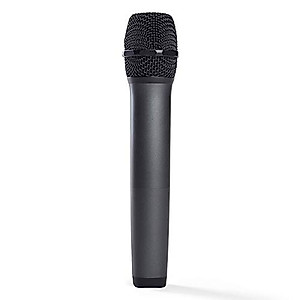 JBL PartyBox On-The-Go Powerful Portable Bluetooth Party Speaker with Dynamic Light Show, black and JBL Wireless Two Microphone System with Dual-Channel Receiver, Black