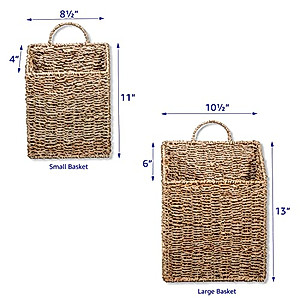 Trademark Innovations Hanging Wall Mounted Baskets - Set of 2 (Small)