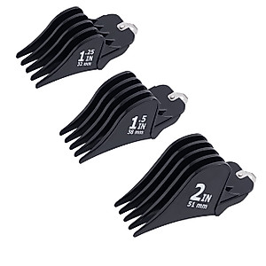 Wahl Clipper Guards 10 12 16 Hair Clipper Guards Extra Long Clipper Guard for Trimmer Guard Attachments 2 Inch Clipper Guides Multiple Sizes Universal 1 & 1/4" 1 & 1/2" 2"