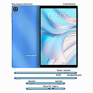 TECLAST Tablet 10 inch Android 12 Tablets, P25T 64GB ROM 1TB Expand Tablets, Android 12 3GB RAM Wi-Fi 6 Tablet PC, Tableta with 1.8Ghz 4-core CPU, 2.4g+5g WiFi, 10.1'' IPS Screen,Dual Cameras, Stereo
