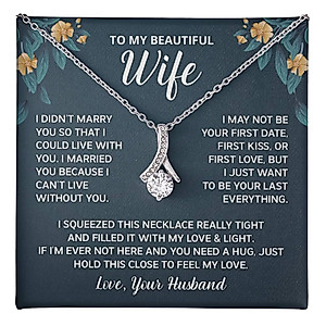 Wife Necklace Gifts from Husband, Wedding Anniversary Romantic Gifts for Wife SO-4291487 0