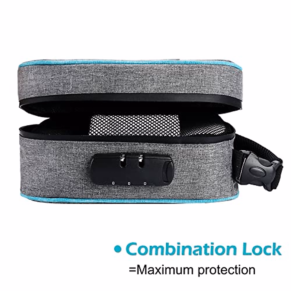 OZCHIN Large Storage Bag with Combination Lock for Lunch, File Organizer Case Container for Medicine, Travel