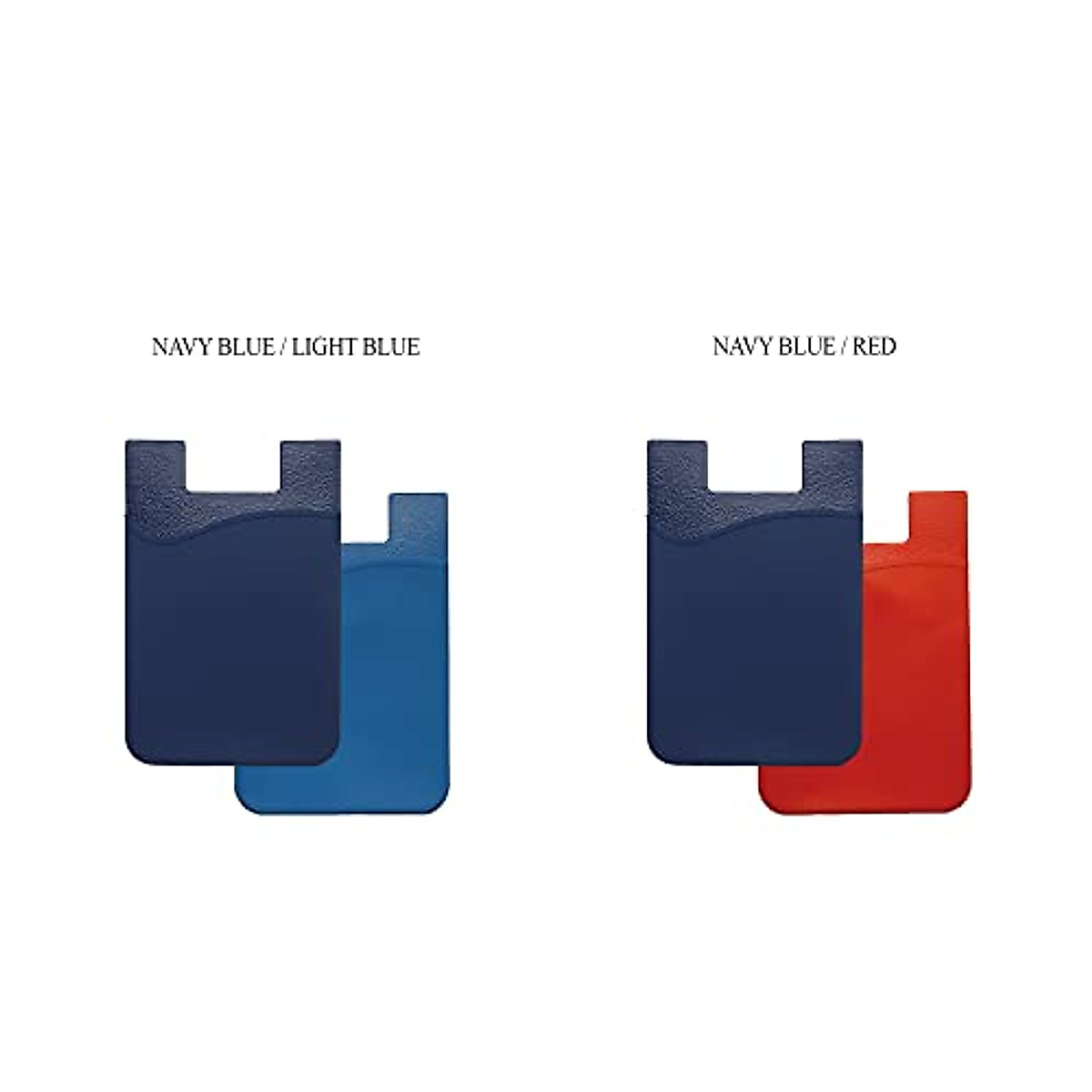 Phone Card Holder | Stick on Premium Quality Card Holder for Back of Phone | Holds up to 3-4 Cards | Compatible with All Smartphones with a Flat Back | Great Color Selection (Orange, Black)