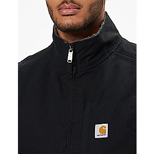 Carhartt Men's Sherpa Lined Mock-Neck Vest, Black, Large