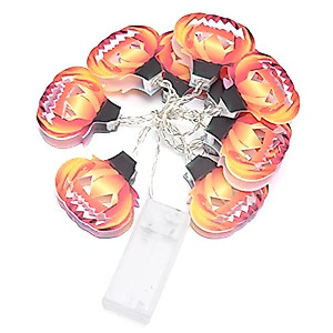 Light String, Simple Installation LED Pumpkin Light Battery Power Supply 10LED for Home for Courtyard for Garden