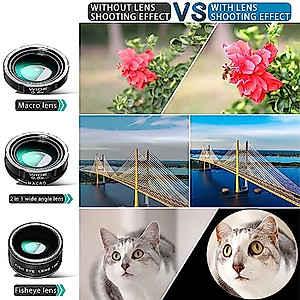 High Power 28x HD Phone Telephoto Lens Cell Phone Camera Lens Kit 198 Degree Ultra Wide Angle Fisheye Lens