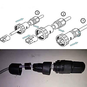 ANMBEST 5PCS M25AP2 RJ45 Waterproof Cat5/5e 8P8C Connector IP67 Ethernet LAN Cable Connector Double Head Outdoor LAN Coupler Adapter Female to Female