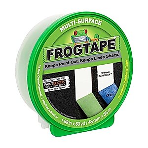 FROGTAPE 1358464 Multi-Surface Painter's Tape with PAINTBLOCK, Medium Adhesion, 1.88" Wide x 60 Yards Long, Green