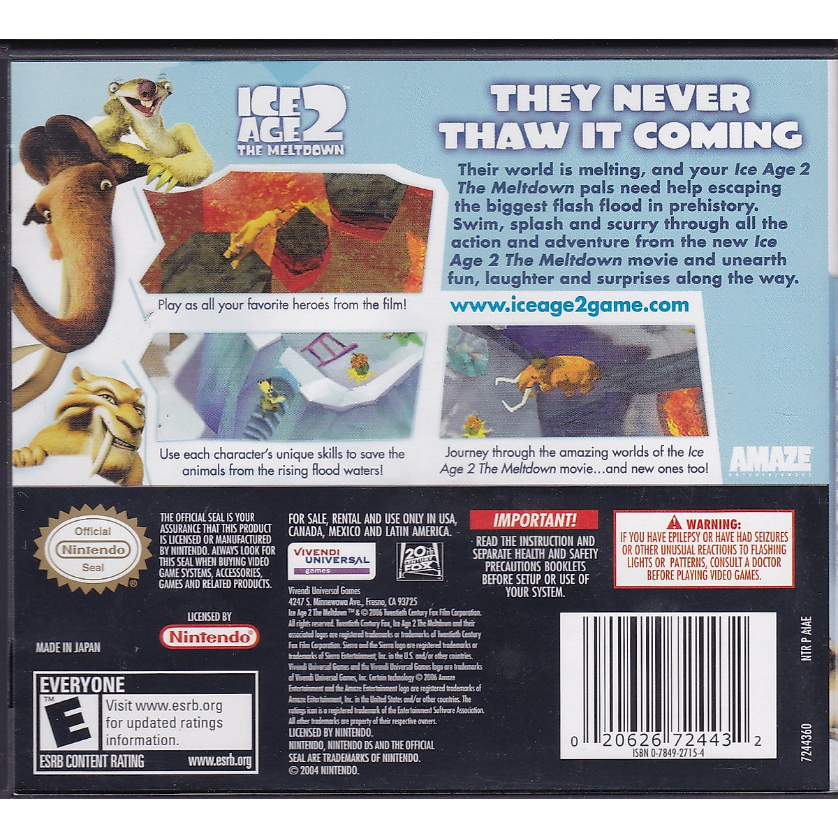 Ice Age 2 The Meltdown - Nintendo DS