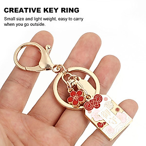 Lucky Cat Keychain Maneki Fortune Japanese Cat Keyring for Car Purse Backpack Handbag Birthday (Style 3)