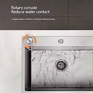 Kitchen sinks, utility sink, stainless steel sink,Well crafted for durability, making it a contemporary centerpiece that enhances the overall appeal of your kitchen space. (Size : 68 * 45 * 20cm)