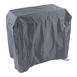 TITA-DONG Grill Griddle Cover, Heavy Duty Outdoor Mobile Dining Car Cover, Waterproof UV Proof Gas Grill Cover 420D Silver Coated Oxford Cloth BBQ Grill Shade, Patio Bar Cart Cover for Outdoor (Grey)